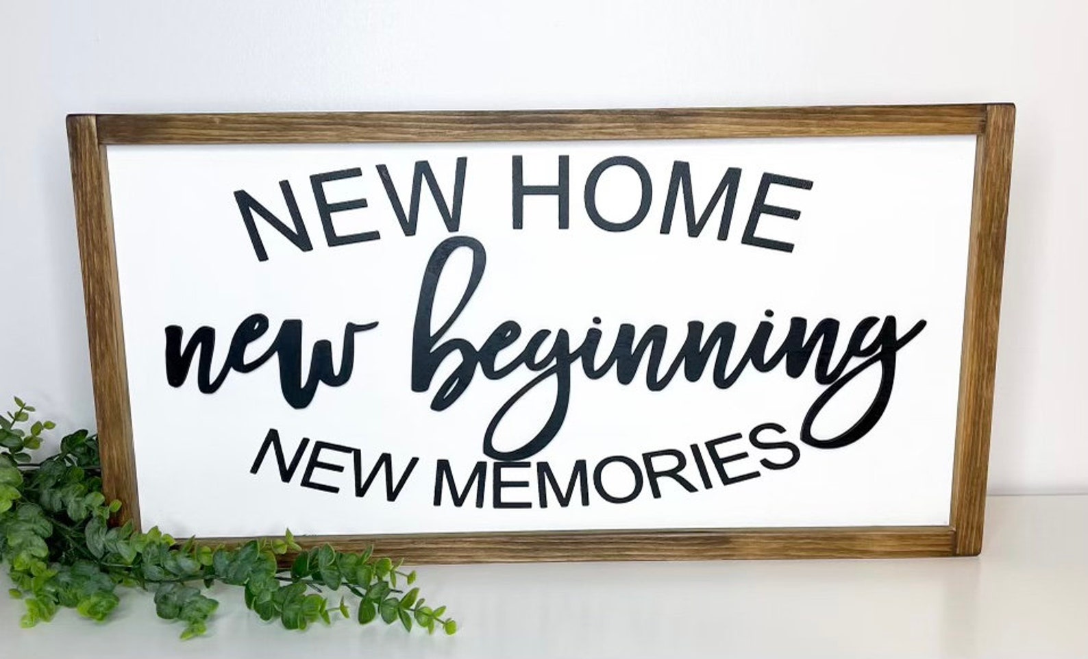 New Home Wood Sign | Realtor Gift | New Beginning Memories - Etsy