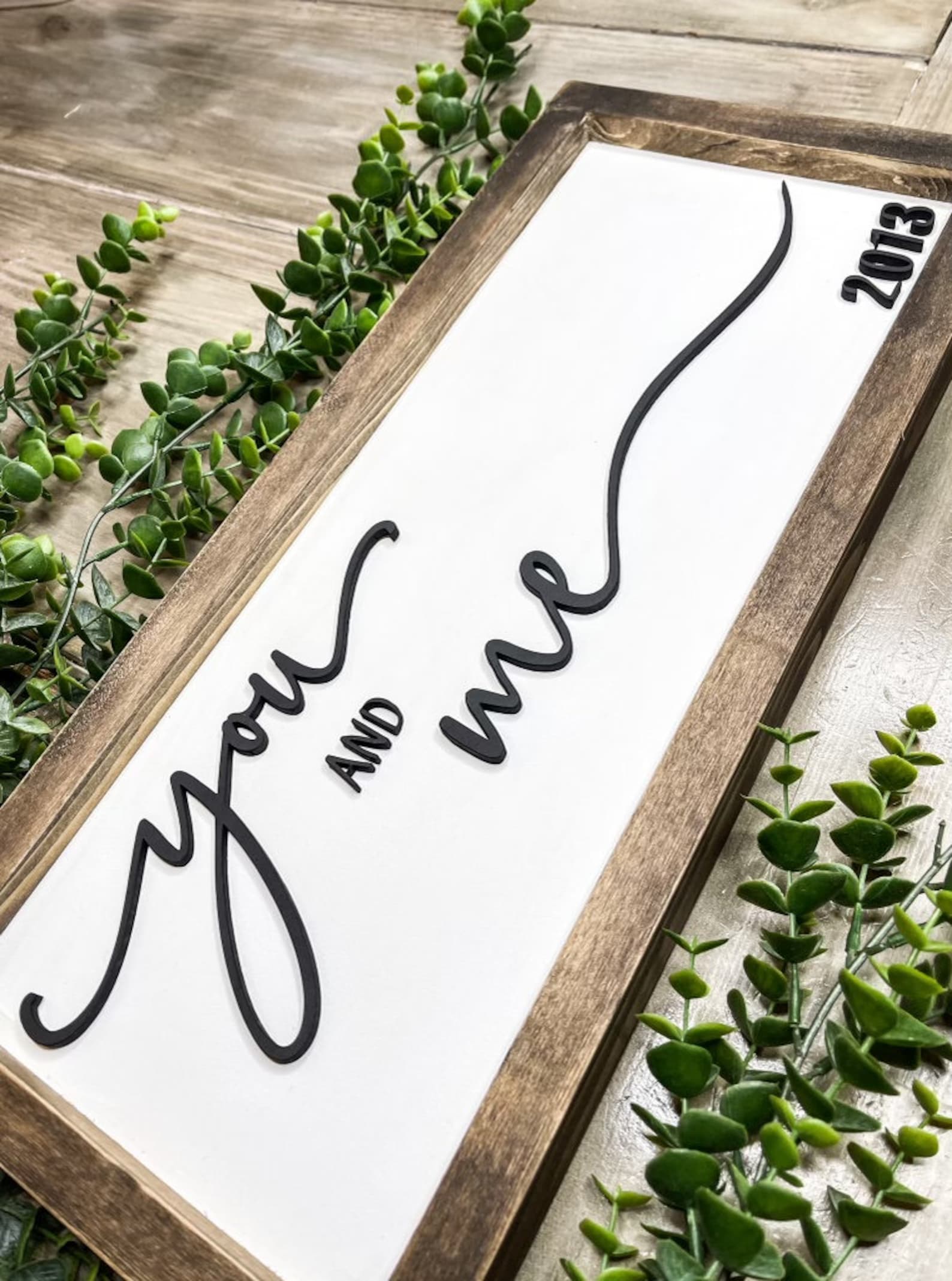 You and Me Sign 3dyou and Me Sign Personalized Valentine You | Etsy