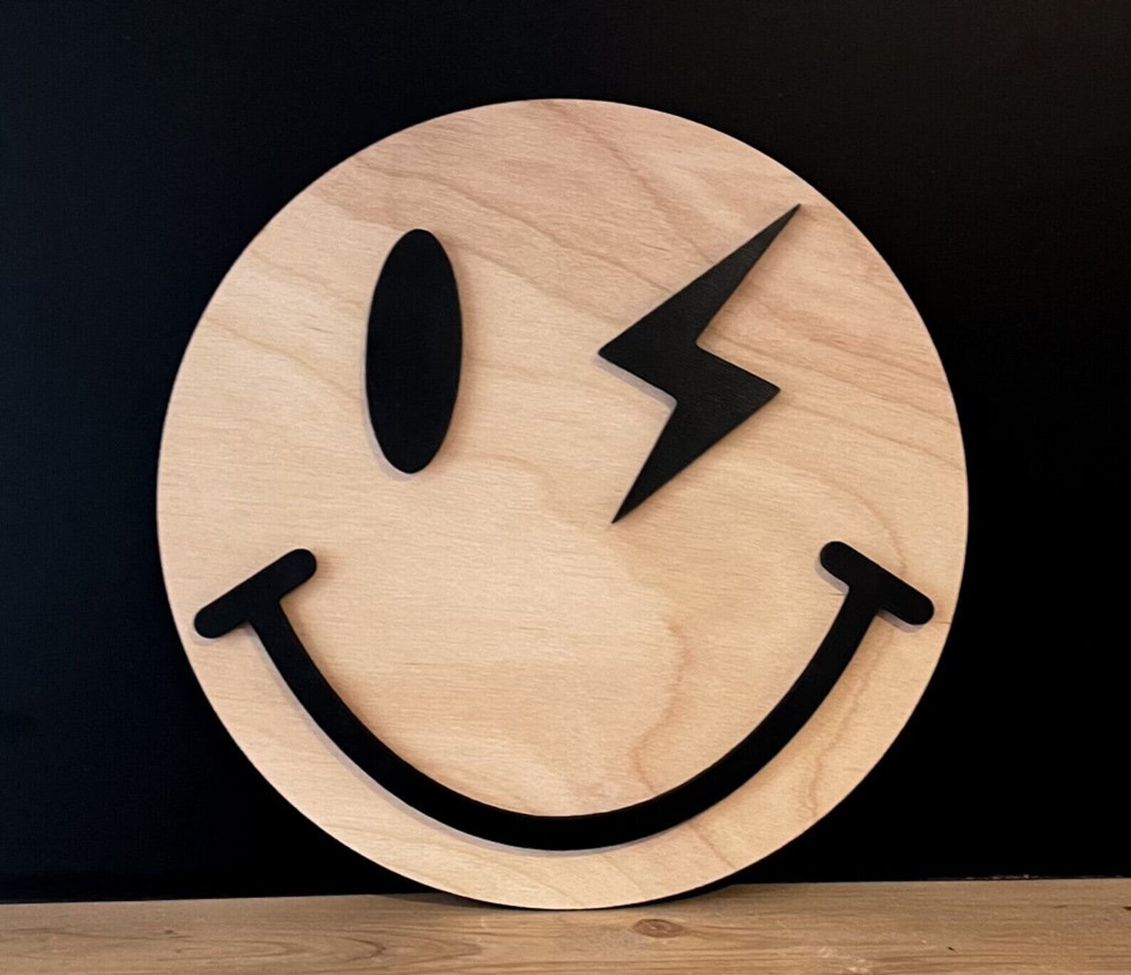 Retro Smiley Sign Groovy Sign Happy Sign Wood Dorm Decor Smiley Face ...