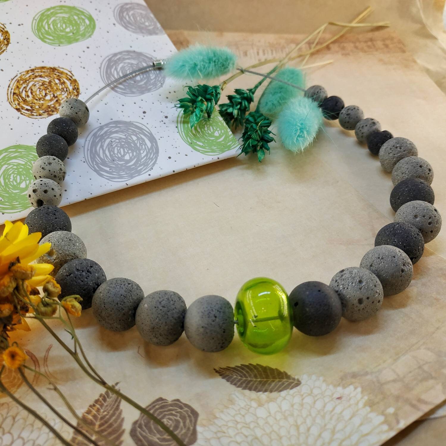 Unique gray concrete necklace perfect gift handmade cement | Etsy