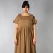 Modest Maxi Linen Dress With Back Tie | Summer Linen Dress With Pockets ...