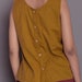 Tank Top With Back Opening Back Buttoned Tank Top Linen Tank - Etsy