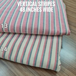 Stripe Fabric by the Yard, Striped Cotton Fabric in Multiple Colors - Etsy