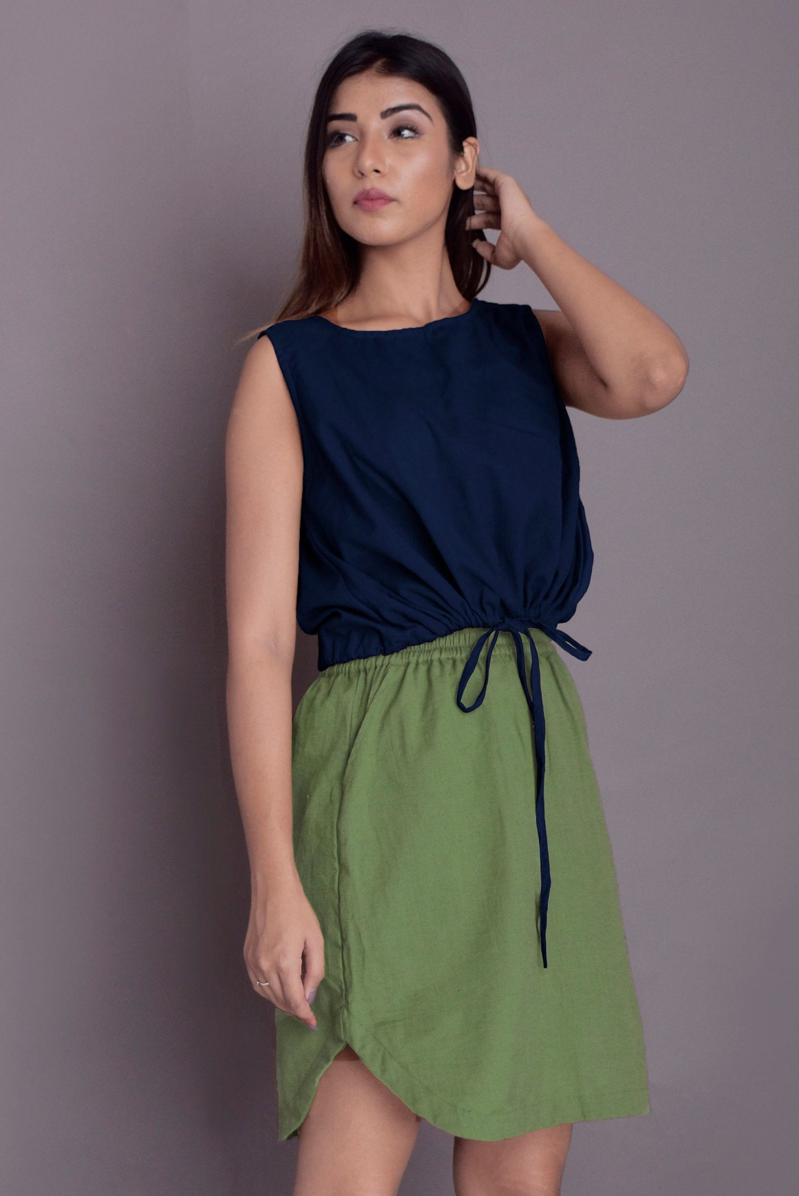 Waist String Crop Top Adjustable Tank Top Drawstring Crop | Etsy