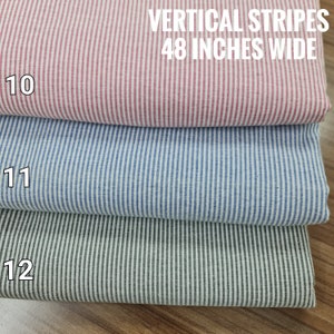 Stripe Fabric by the Yard, Striped Cotton Fabric in Multiple Colors - Etsy