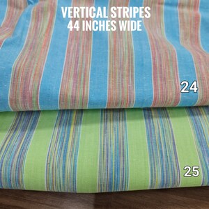 Stripe Fabric by the Yard, Striped Cotton Fabric in Multiple Colors - Etsy