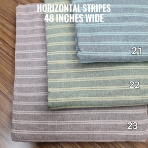 Stripe Fabric by the Yard, Striped Cotton Fabric in Multiple Colors - Etsy