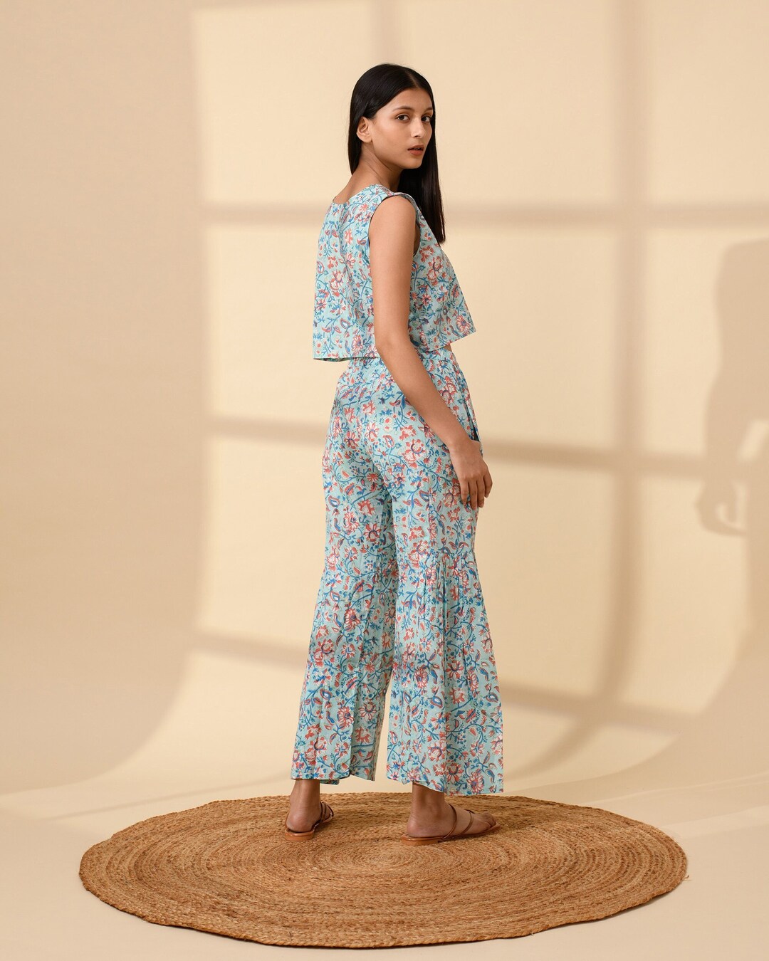PANELED PANTS With POCKETS | Printed Relaxed Pants | Above Ankle Pants ...