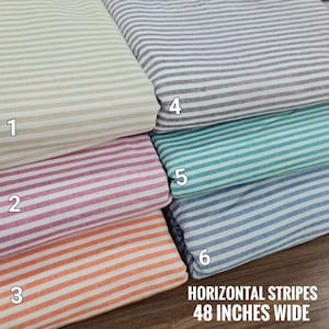 Stripe Fabric by the Yard, Striped Cotton Fabric in Multiple Colors - Etsy