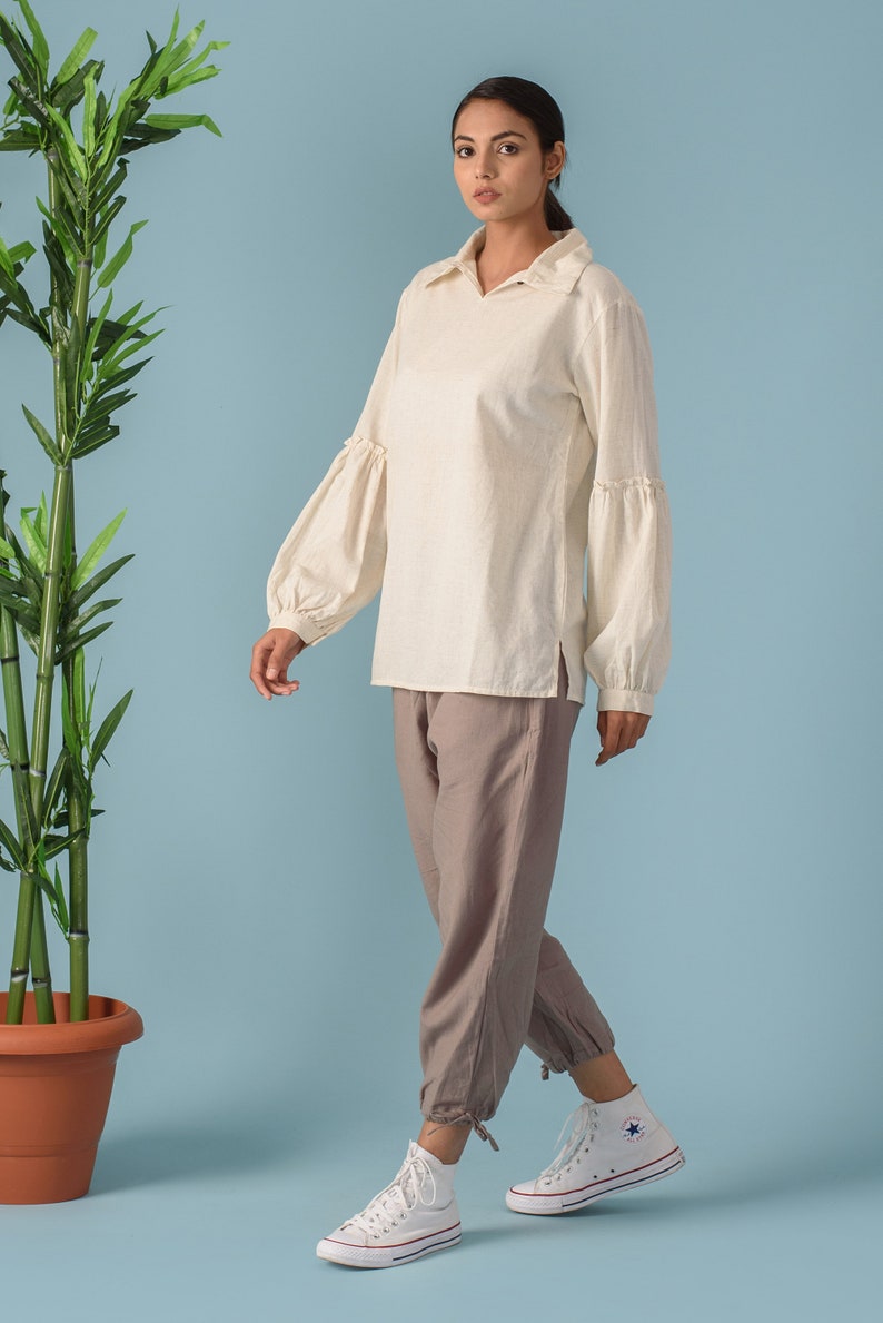 Linen Jogger Pants Linen Harem Joggers Ankle Strings Pants - Etsy