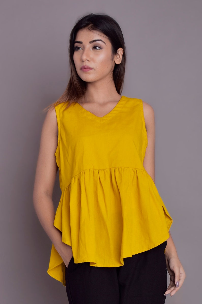 Peplum Tank Top Peplum Blouse for Women Apple Cut Peplum | Etsy