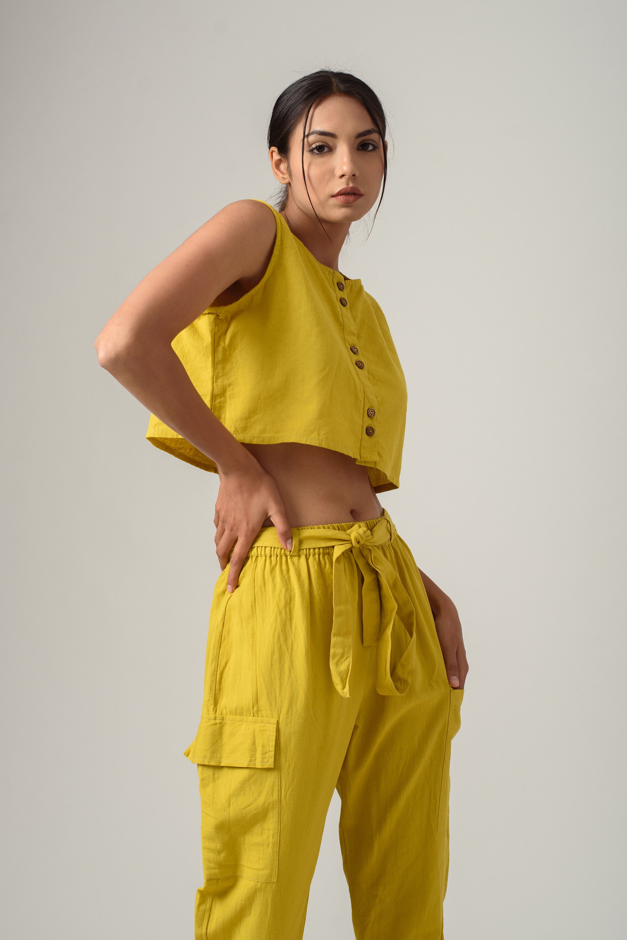 Sexy Crop Top Loose Crop Top Cropped Tank Top Button Down Etsy