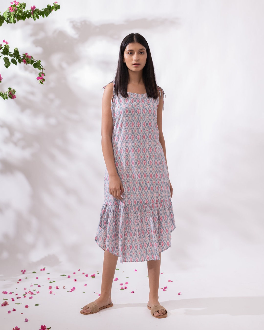 Hand Block Printed Cotton Sundress: Sleeveless Linen Summer Dress - Etsy