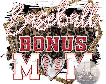 Softball Bonus Mom Digital Design Png Sublimation | Etsy