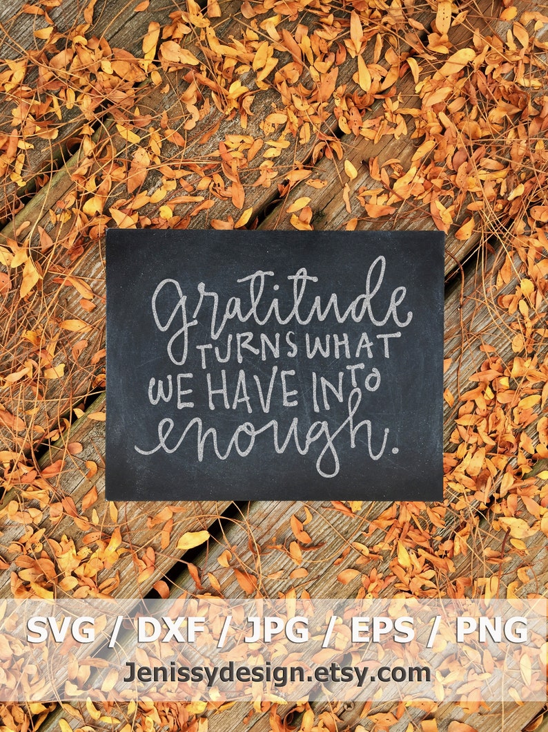 Gratitude Hand Lettering Calligraphy for THANKSGIVING DIGITAL - Etsy