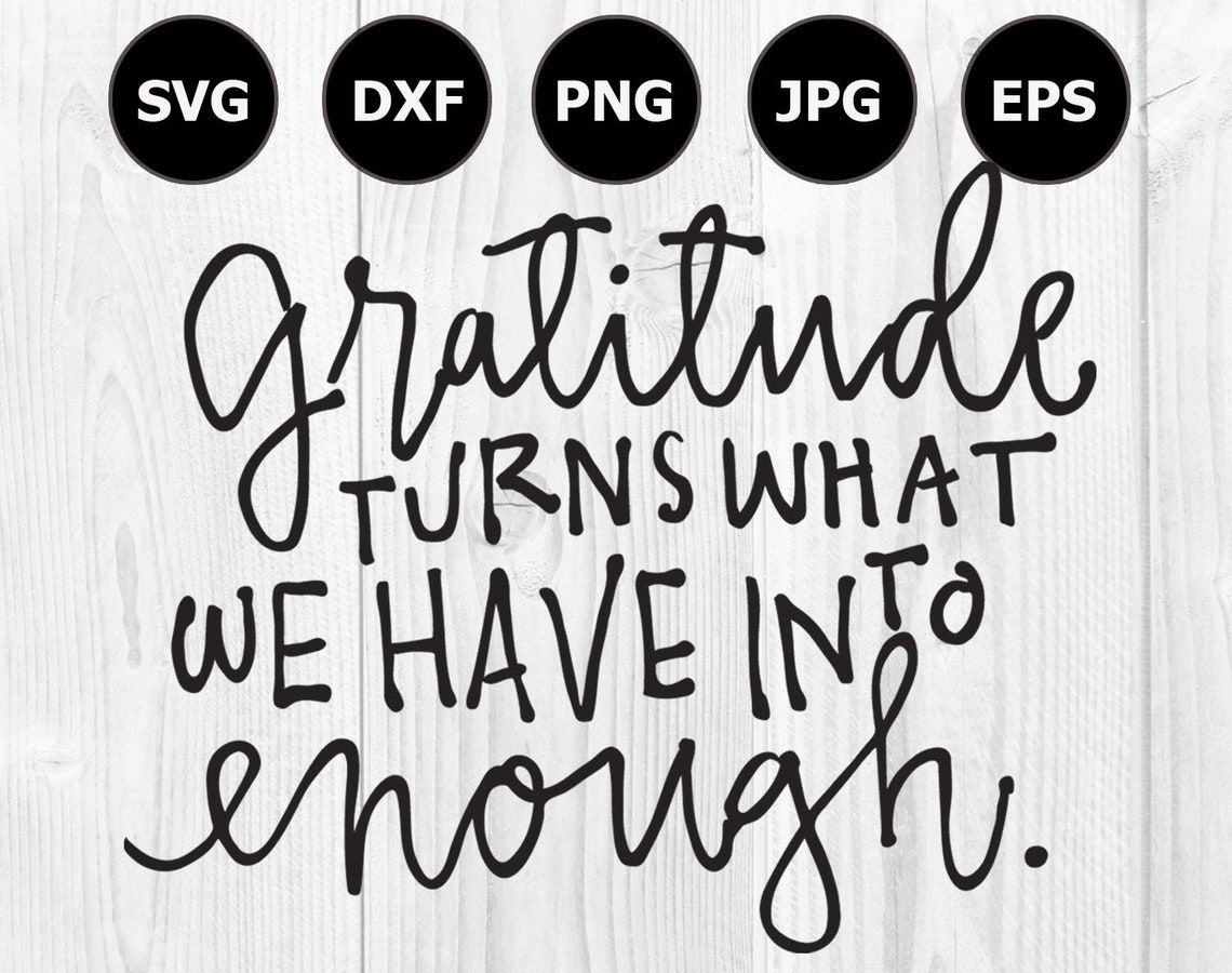 Gratitude Hand Lettering Calligraphy for THANKSGIVING DIGITAL - Etsy