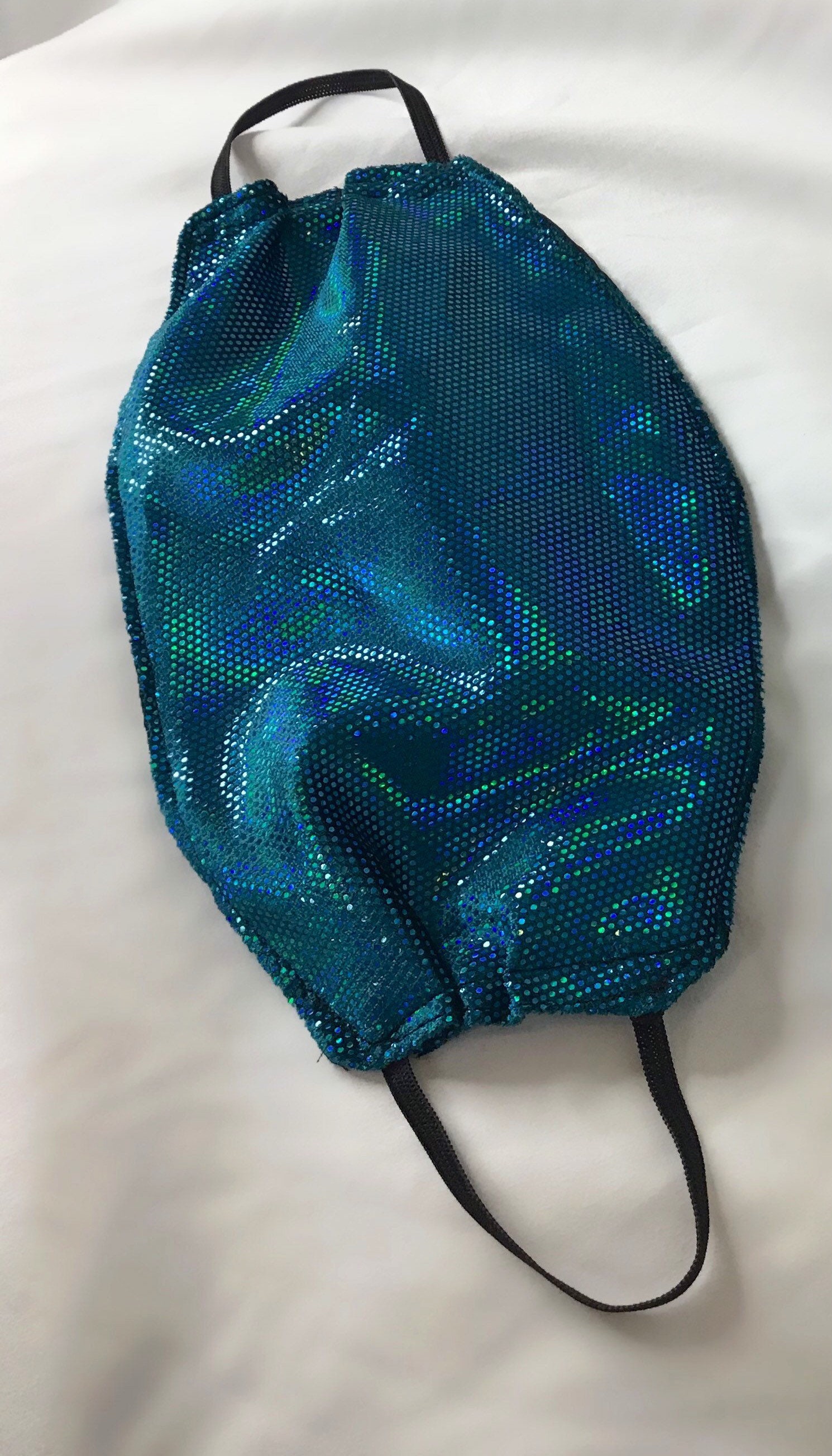Turquoise Face Mask. Metallic Blue Face Mask. Kids or Adult Made USA ...