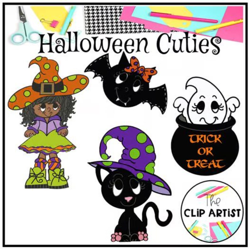 Halloween Cuties Clip Art - Etsy