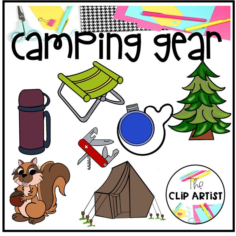 Camping Gear Clipart - Etsy