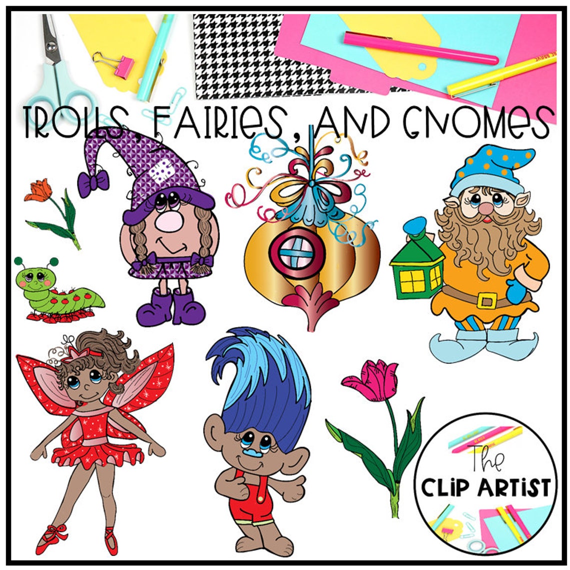 Trolls, Gnomes, and Fairies Clip Art - Etsy