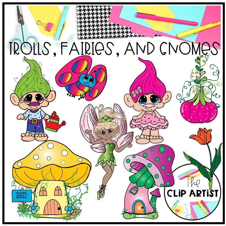 Trolls, Gnomes, and Fairies Clip Art - Etsy Ireland