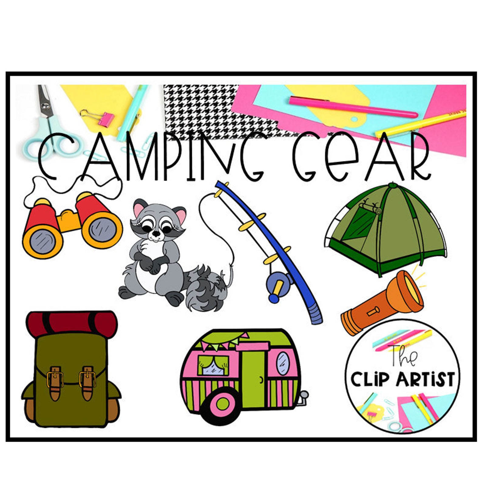 Camping Gear Clipart - Etsy