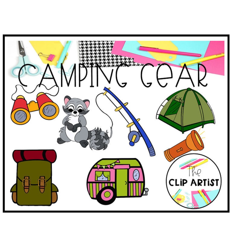 Camping Gear Clipart - Etsy