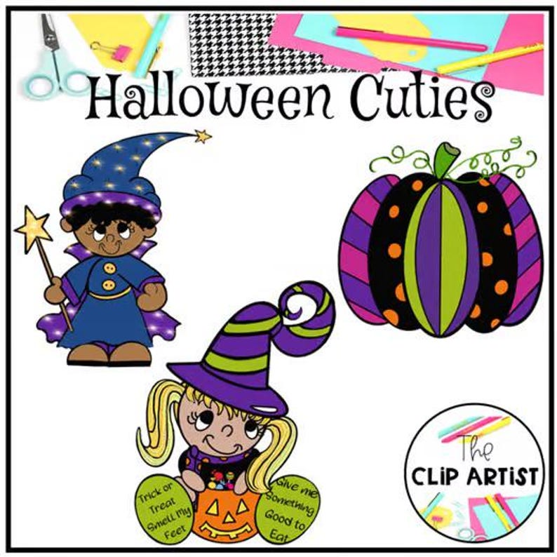 Halloween Cuties Clip Art - Etsy