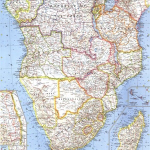 Regions of Africa in the 1960s - Etsy