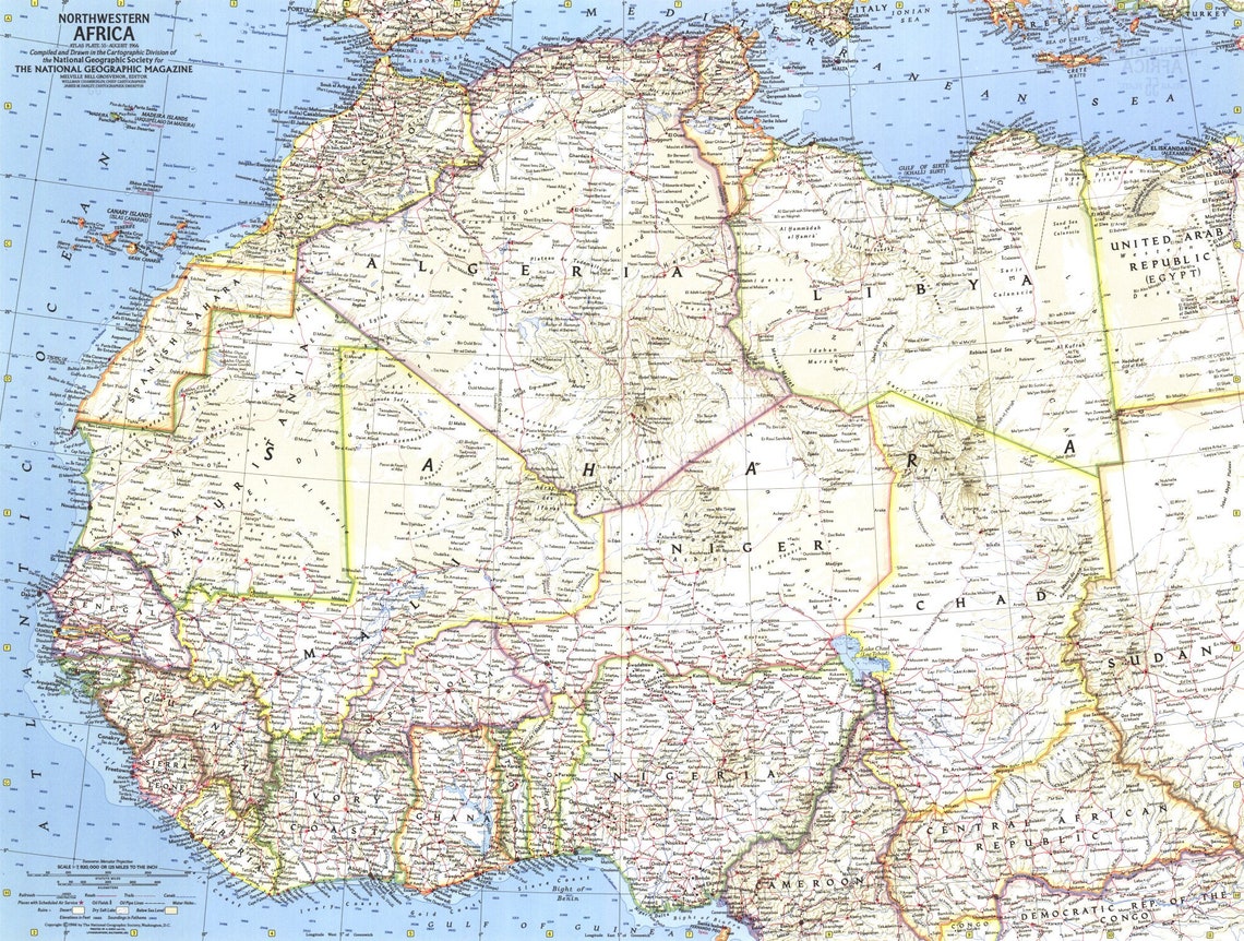 Regions of Africa in the 1960s - Etsy