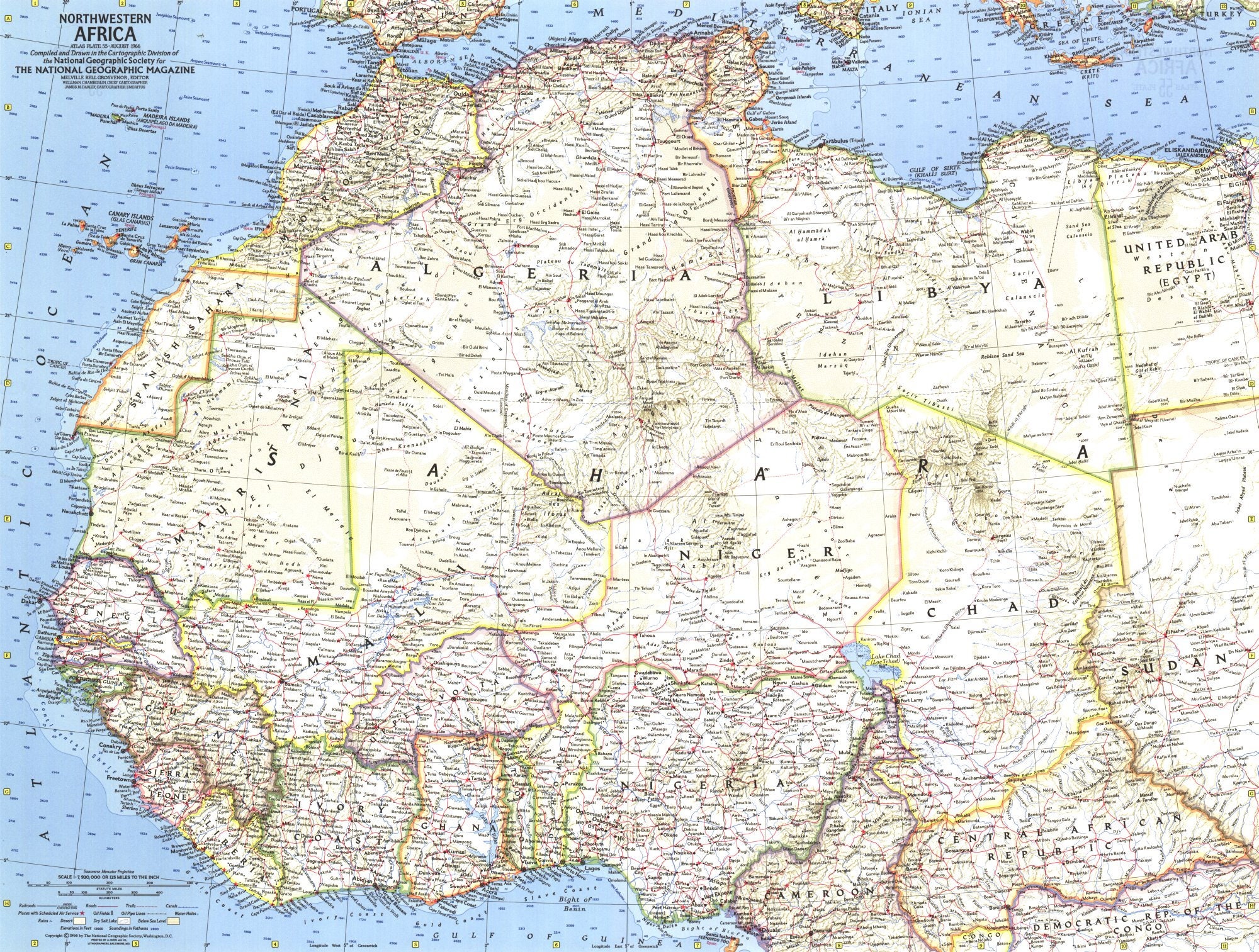 Regions of Africa in the 1960s - Etsy