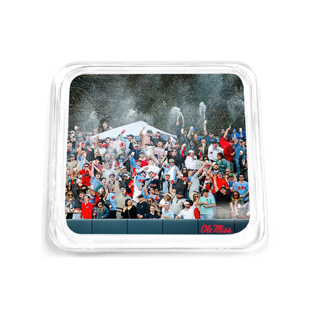 Ole Miss Baseball Coaster | Swayze Field Beer Shower Acrylic Coaster - Etsy