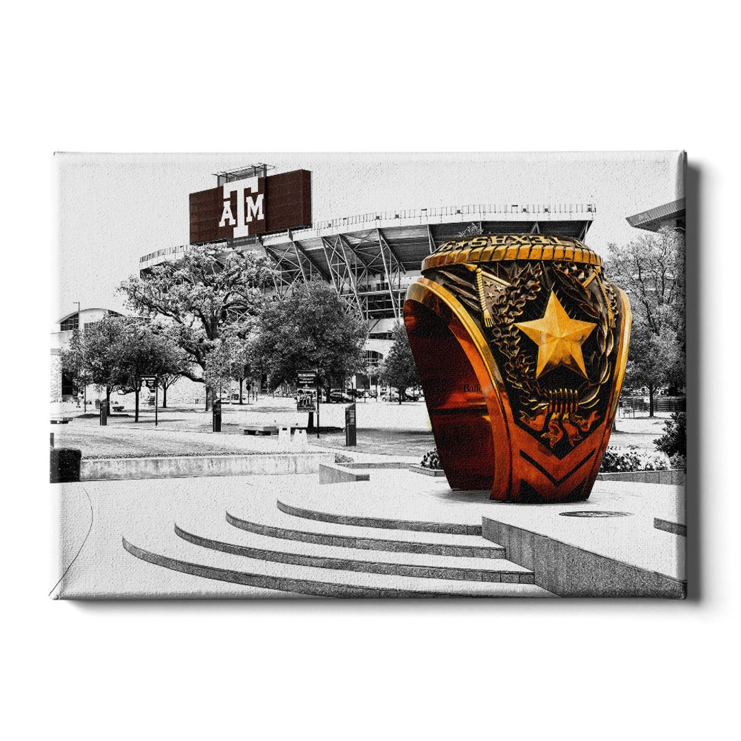 Texas A&M | the Aggie Ring | Kyle Field | Canvas Wall Art | Metal Wall ...
