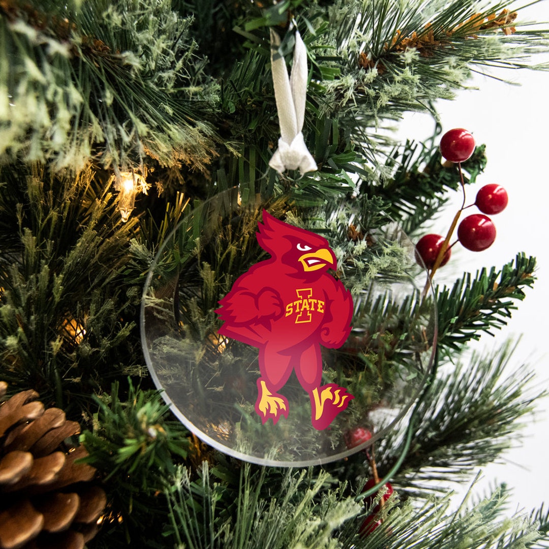 Iowa State Cyclones Ornament | Cy the Cardinal, Officially Licensed - Etsy