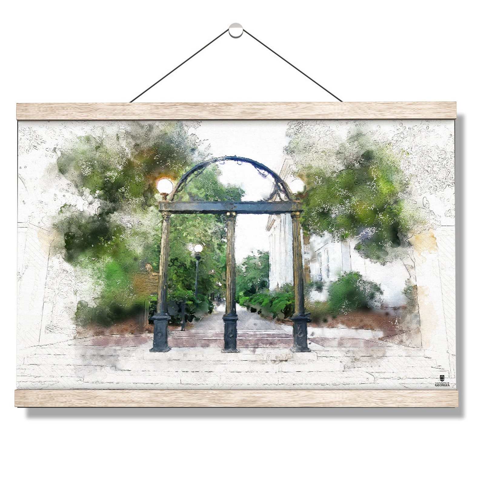 University of Georgia Arch Painting Hanging Canvas UGA - Etsy