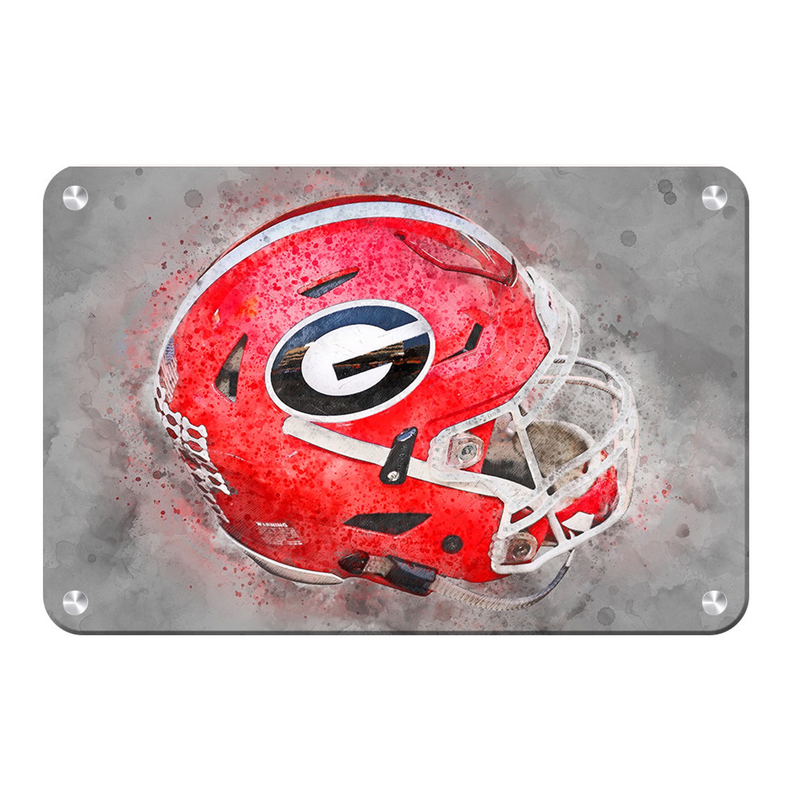 Georgia Bulldogs Helmet Art | UGA Canvas, Metal, or Acrylic Wall Art - Etsy