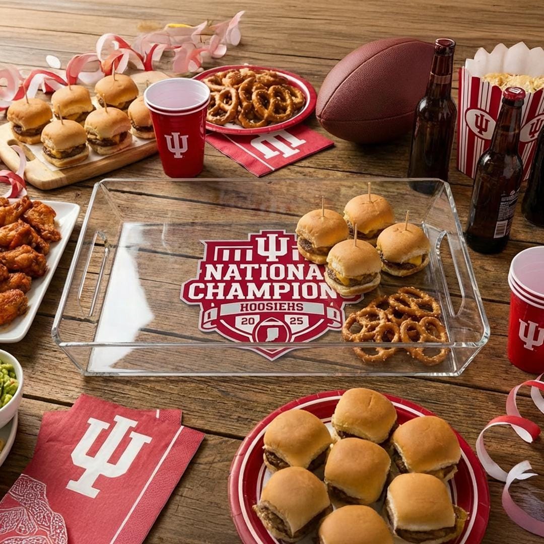Indiana Hoosier National Championship Acrylic Serving Tray: College ...