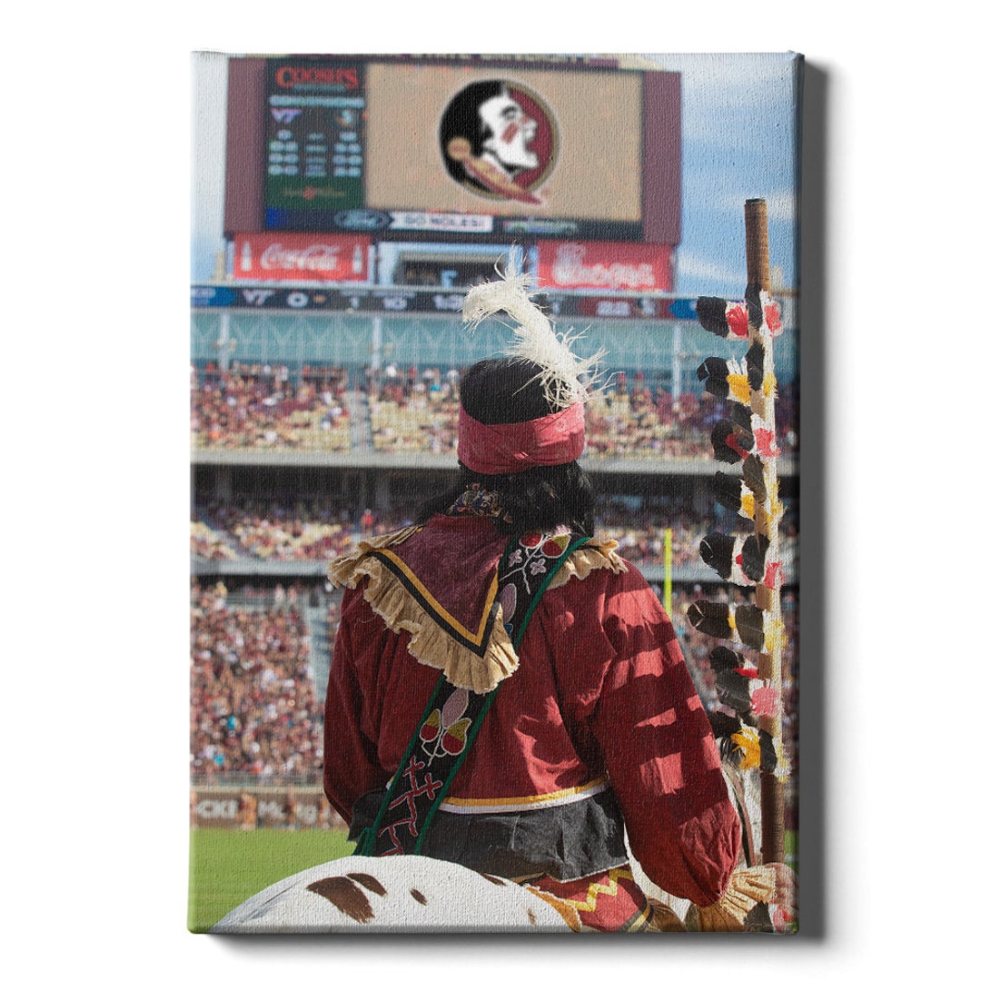 FSU Seminoles Chief Osceola Canvas Art | Doak Campbell Stadium - Etsy
