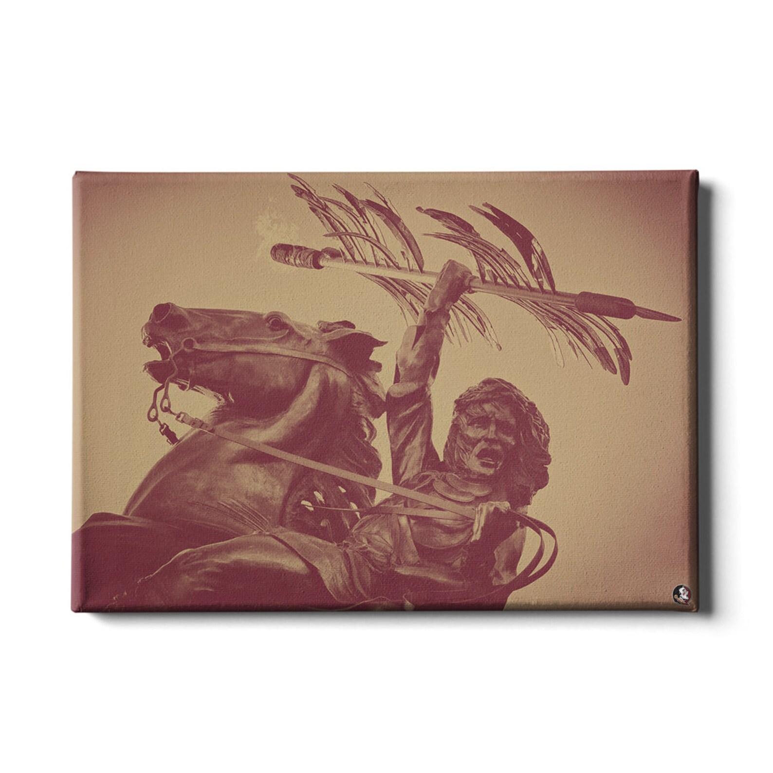 FSU Unconquered Statue Art | Florida State Seminoles Wall Decor - Etsy