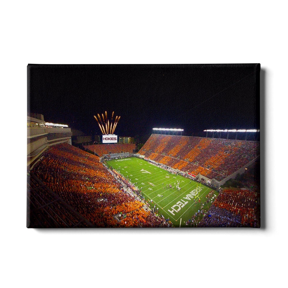 Virginia Tech Hokies Aerial Striped Lane Stadium Lane - Etsy