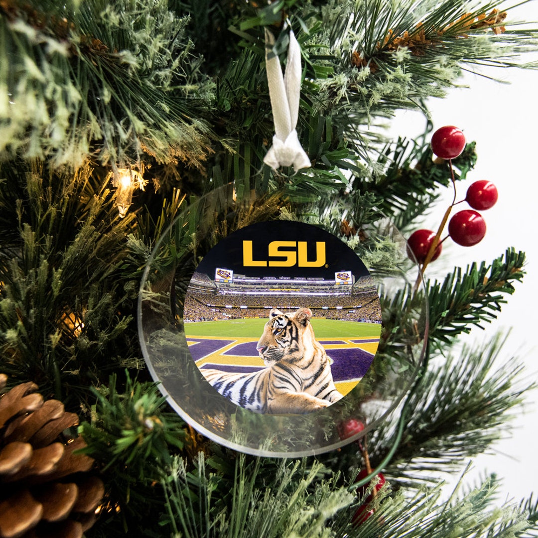 LSU Tigers Christmas Ornament | Mike the Tiger Bag Tag - Etsy
