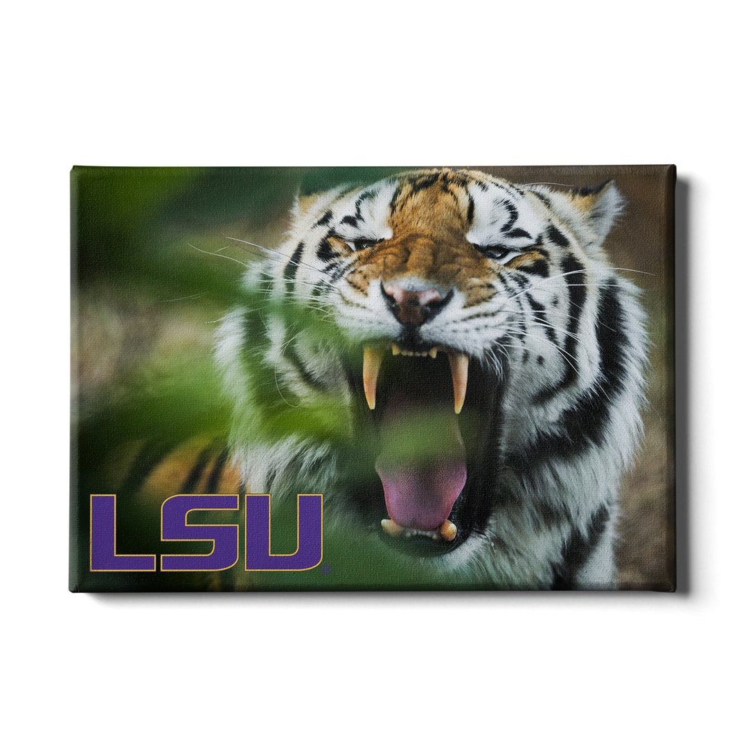 LSU Mike the Tiger Canvas Wall Art | LSU Mascot - Etsy