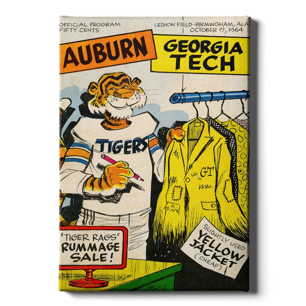 Auburn Tigers | Vintage Tiger Rags Rummage Sale | Auburn Vs. Georgia ...