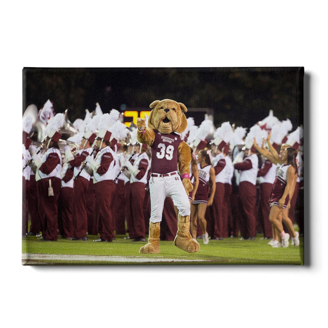 Mississippi State | Davis Wade Stadium | Bully Mascot | Canvas Wall Art ...