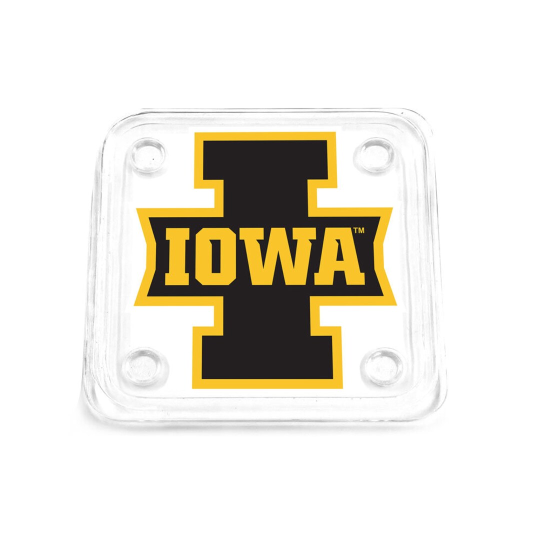 Iowa Hawkeyes Acrylic Drink Coaster | Tigerhawk Logo - Etsy