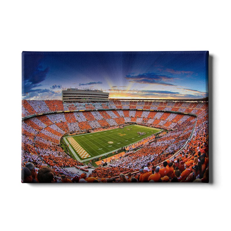 Neyland Stadium Canvas Art | Tennessee Volunteers Checkerboard - Etsy