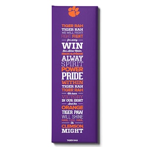 Clemson Tigers | Clemson Tiger Rah | Clemson University | Canvas Wall ...