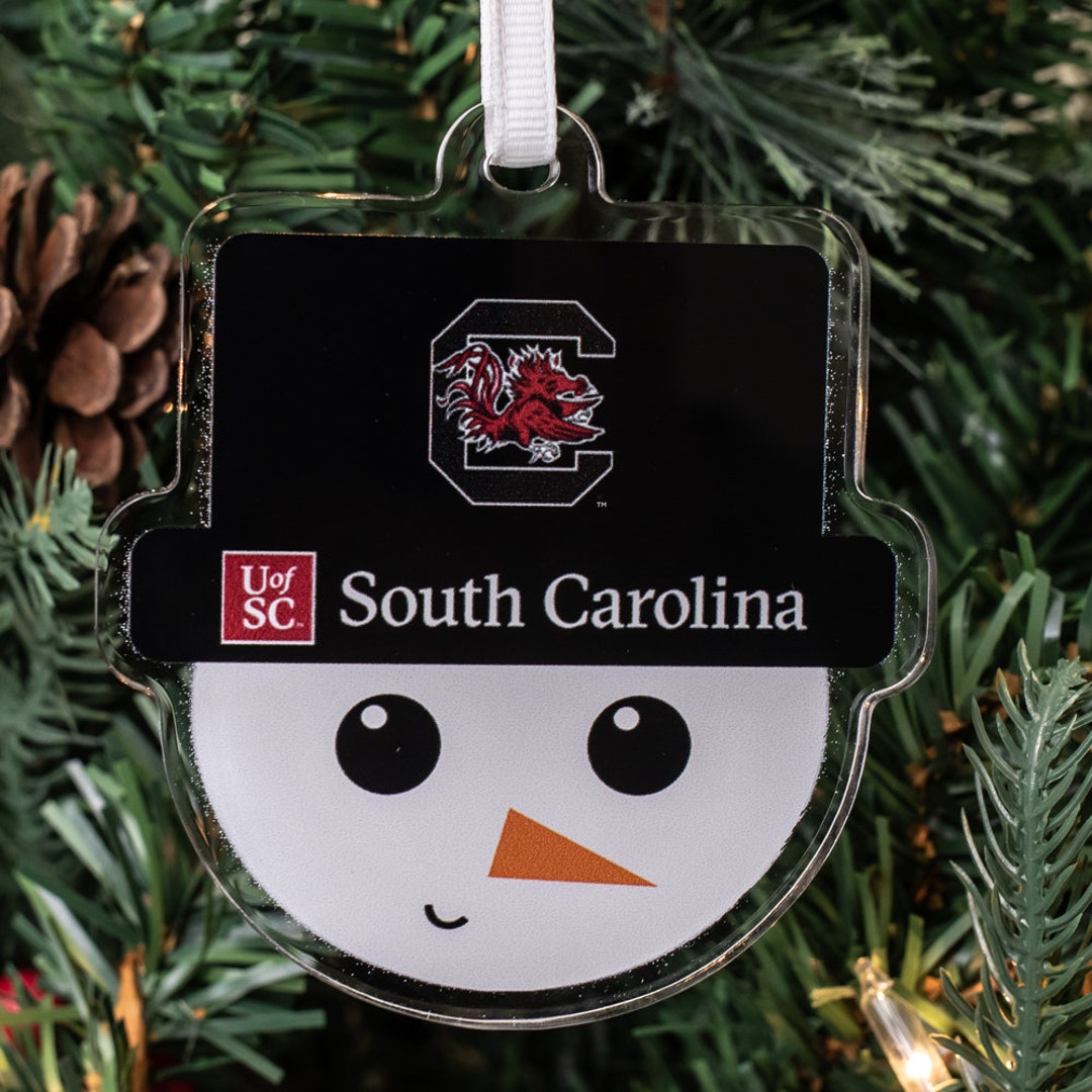 South Carolina Gamecocks Snowman Ornament USC Logo Gamecocks Christmas ...