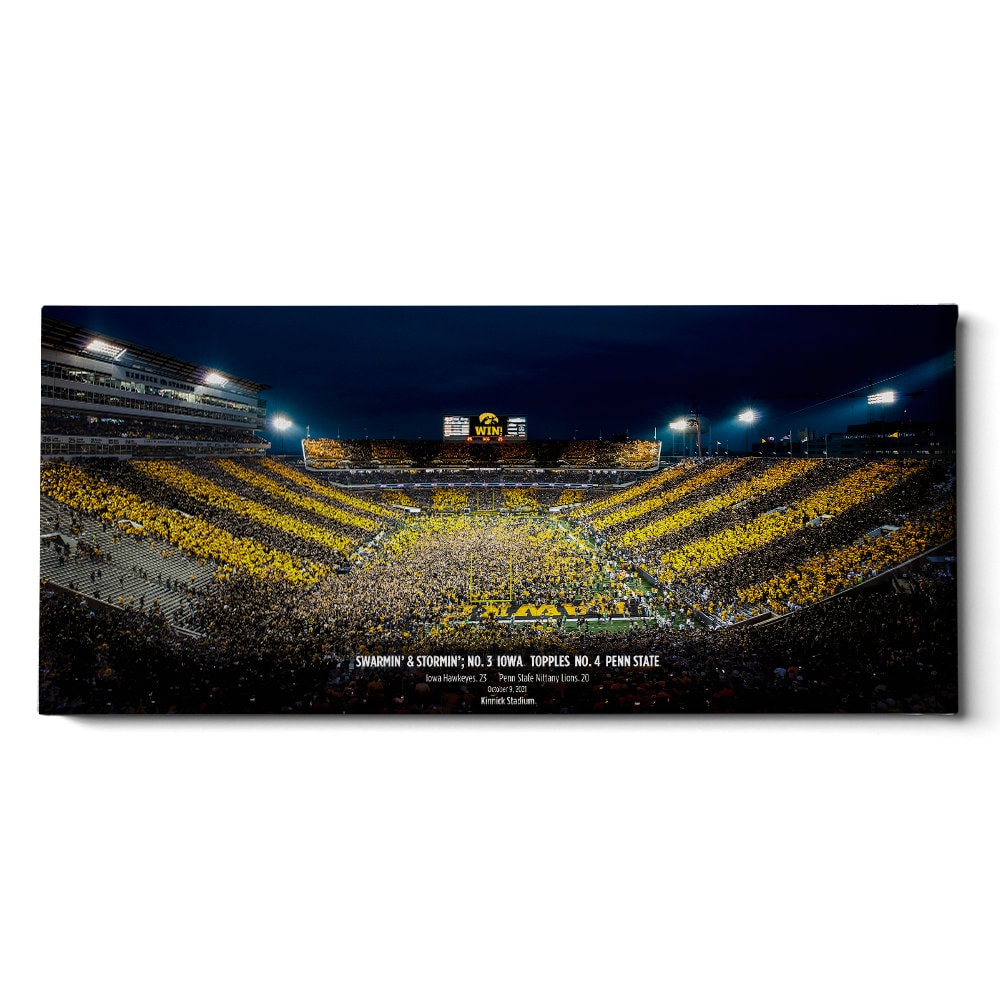 Iowa Hawkeyes Stripe Out | Kinnick Stadium Canvas or Metal Wall Art - Etsy