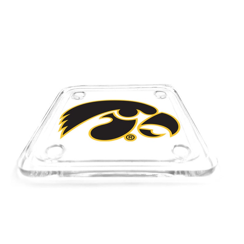 Iowa Hawkeyes Tigerhawk Acrylic Coaster | College Football Gift - Etsy